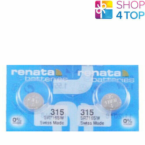 2 Renata 315 SR716SW Batteries Silver 1.55V Watch Battery Exp 2026 New ...