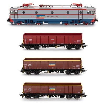 CFR Marfa - Class 40 (060-EA) electric locomotive & freight wagons set ...