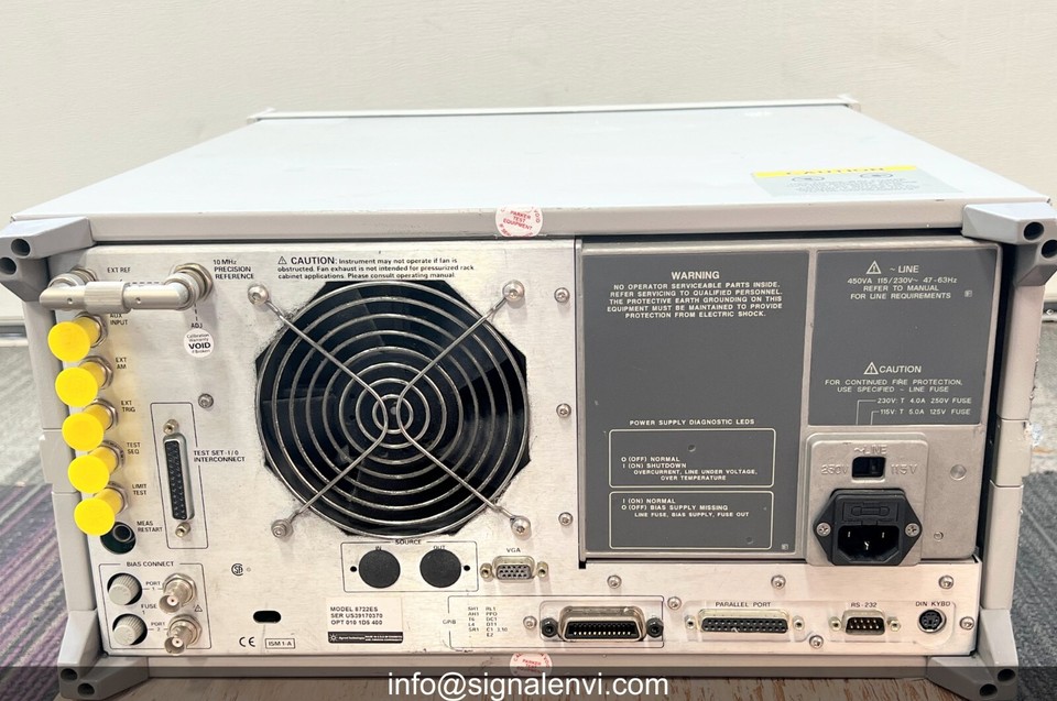 HP/Agilent 8722ES, Opts 1D5/010/400. 40 GHz Vector Network Analyzer ...