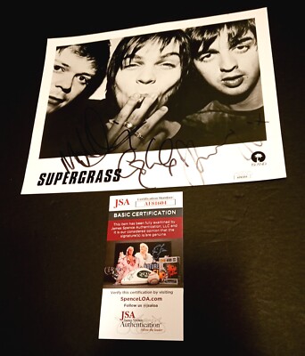 SUPERGRASS Band SIGNED 8X10 Press Photo JSA COA | eBay