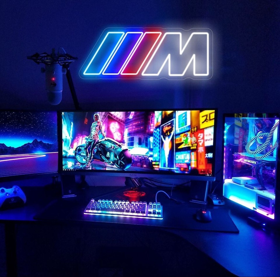 BMW M Logo Neon Sign - Bmw Logo Neon Light - Car Logo Neon LED Sign ...