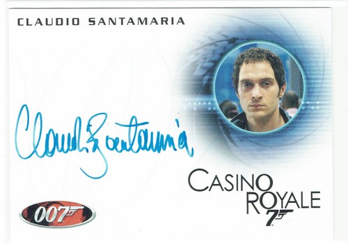 James Bond Heroes & Villains 40th Ann. Auto A147 Claudio Santamaria as ...