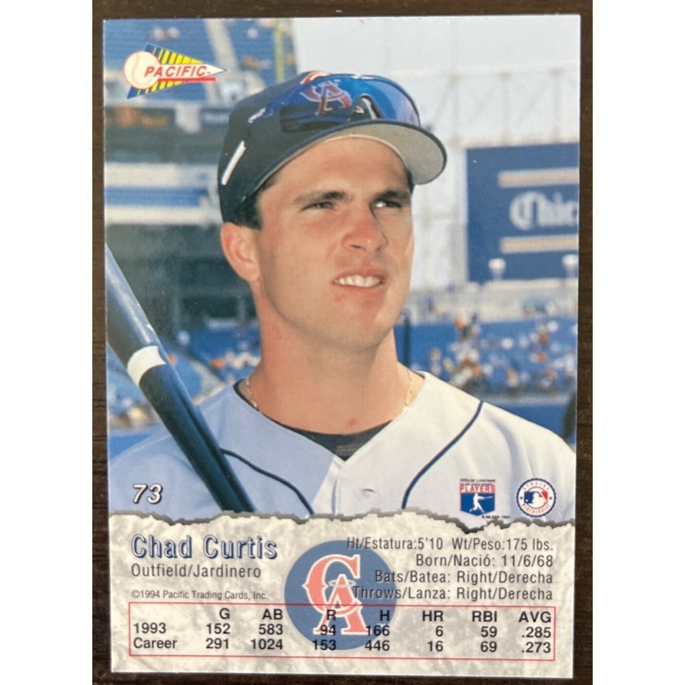 1994 Pacific Collection #73 Chad Curtis Los Angeles Angels MLB Baseball ...