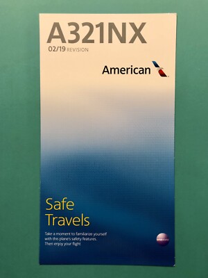 2019 AMERICAN AIRLINES SAFETY CARD--AIRBUS 321 NEO | eBay