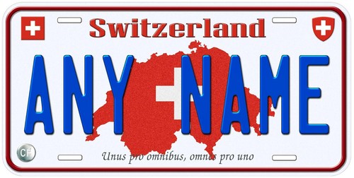 Switzerland Custom Personalized Novelty Car Tag License Plate | eBay