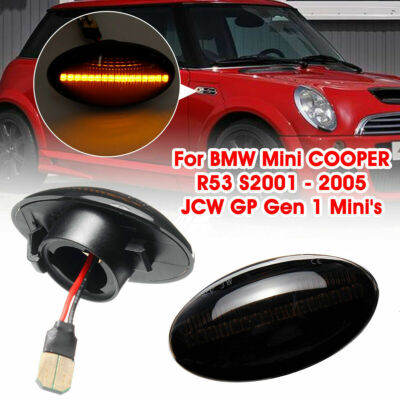 2X LED Side Marker Turn Signal Lights Indicator For BMW Mini Cooper R53 ...