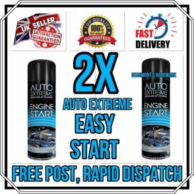 2 X HEAVY DUTY ENGINE START SPRAY CAR VAN TRUCK PETROL DIESEL EASY ...