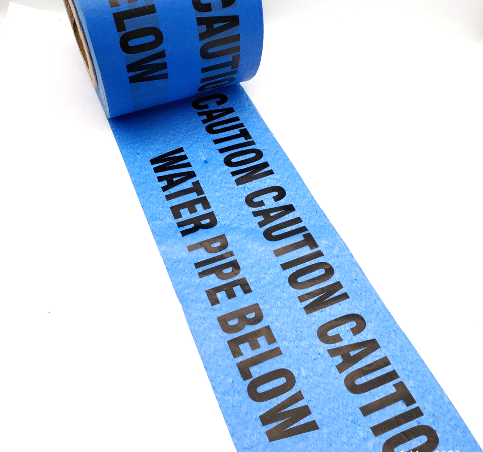 5m Water Pipe Utility Cable Marker Tape Underground Services Dig Danger ...