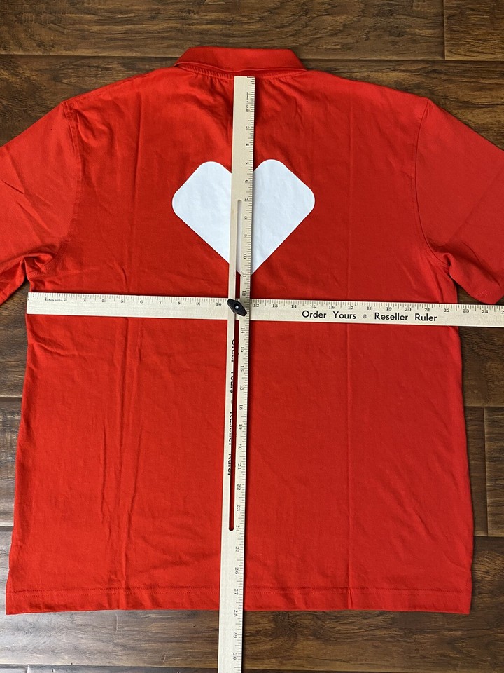 CVS Mens Womens Heart Red Employee Polo Shirt Uniform Short Sleeve NWOT ...