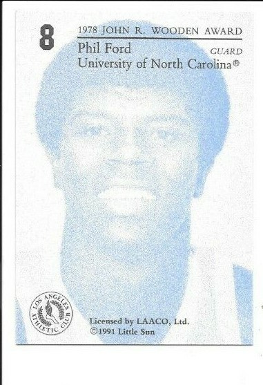 PHIL FORD 1991 UNC NORTH CAROLINA TARHEELS WOODEN AWARD WINNER | eBay