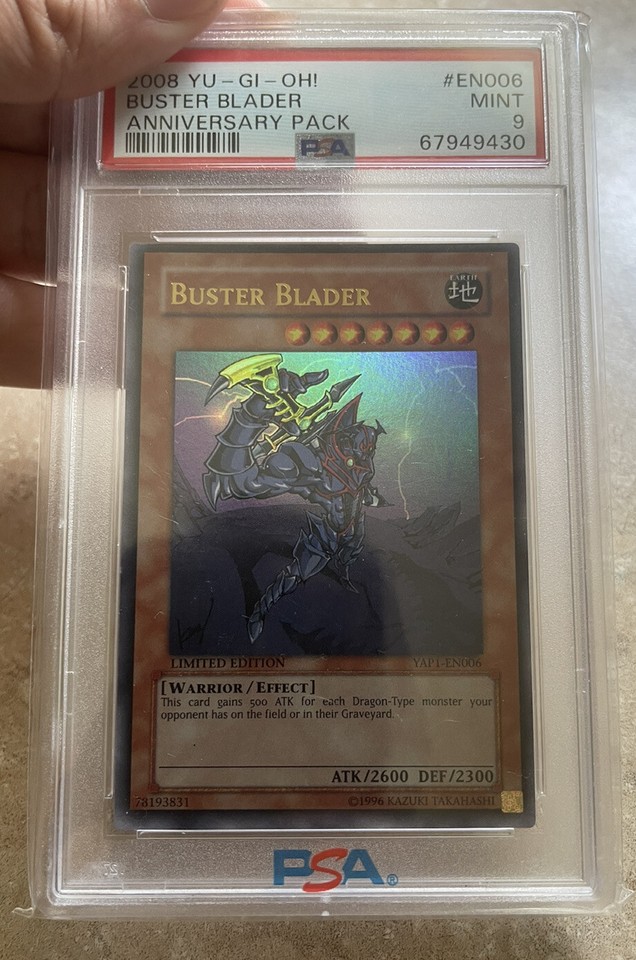 Yugioh PSA 9 MINT Buster Blader YAP1-EN006 Ultra Rare Anniversary Pack ...