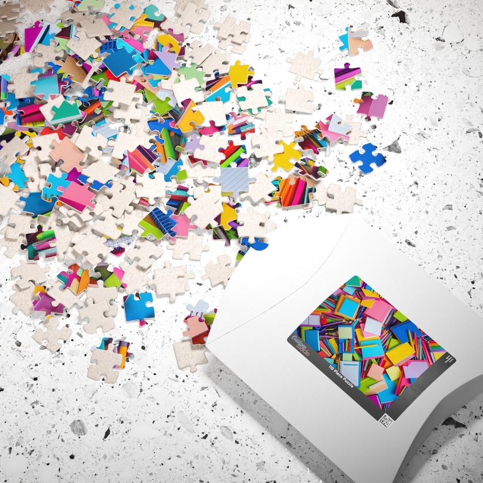 Office Stationery Jigsaw Puzzle 110pcs, Fun Family Activities, Unique ...