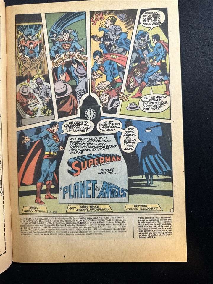 Superman #236 1971 DC Comics Vintage Silver Age Comic 1st Print VG *A13 ...