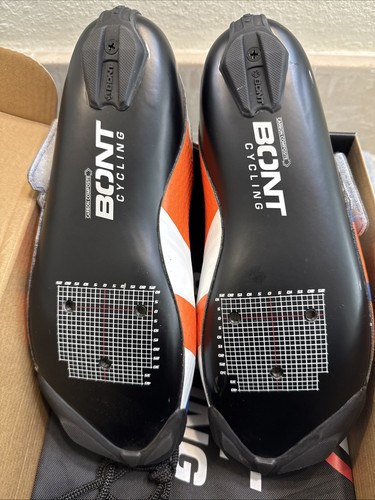 Bont Riot Tr+ Cycling Road Shoes-Blue/Orange/White - Men's Size 7.5 EU ...