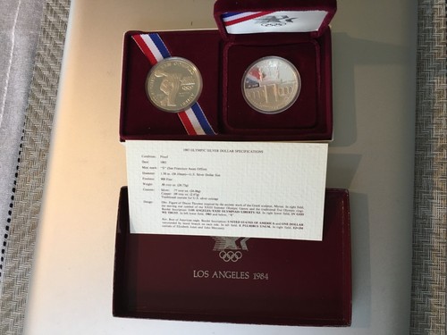 1983 USA 23rd Olympics 2 coins set Silver Dollar (Free shipping ) | eBay