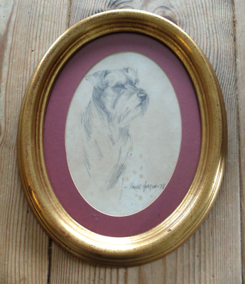 Pencil drawing of Schnauzer dog. Signed Roger Heaton 78 | eBay UK