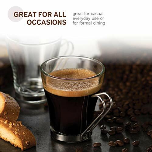 Bormioli Rocco Oslo Cappuccino Glass Cups 4 Set 7.5 Oz | Tempered Glass ...