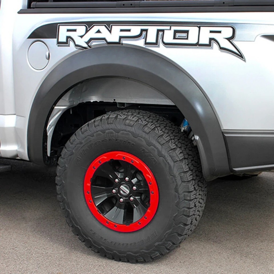 Ford Performance SVT Raptor Red Beadlock Wheel Trim Rings M-1021-F15RD ...
