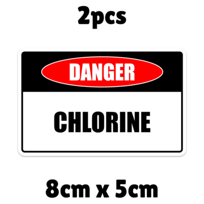 2 x Chlorine Danger Warning Safety Sign Label Sticker Decal | eBay ...