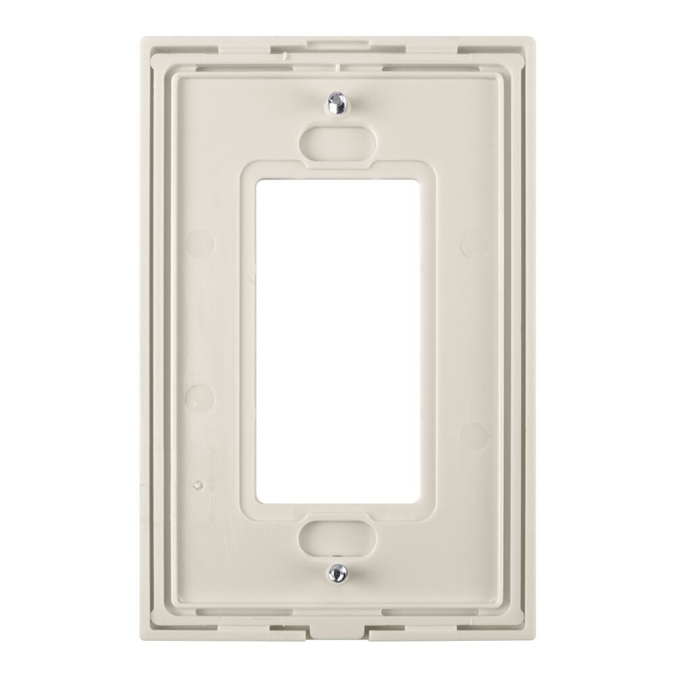Construct Pro Single Gang Wall Plate with Screwless Face (Light Almond ...