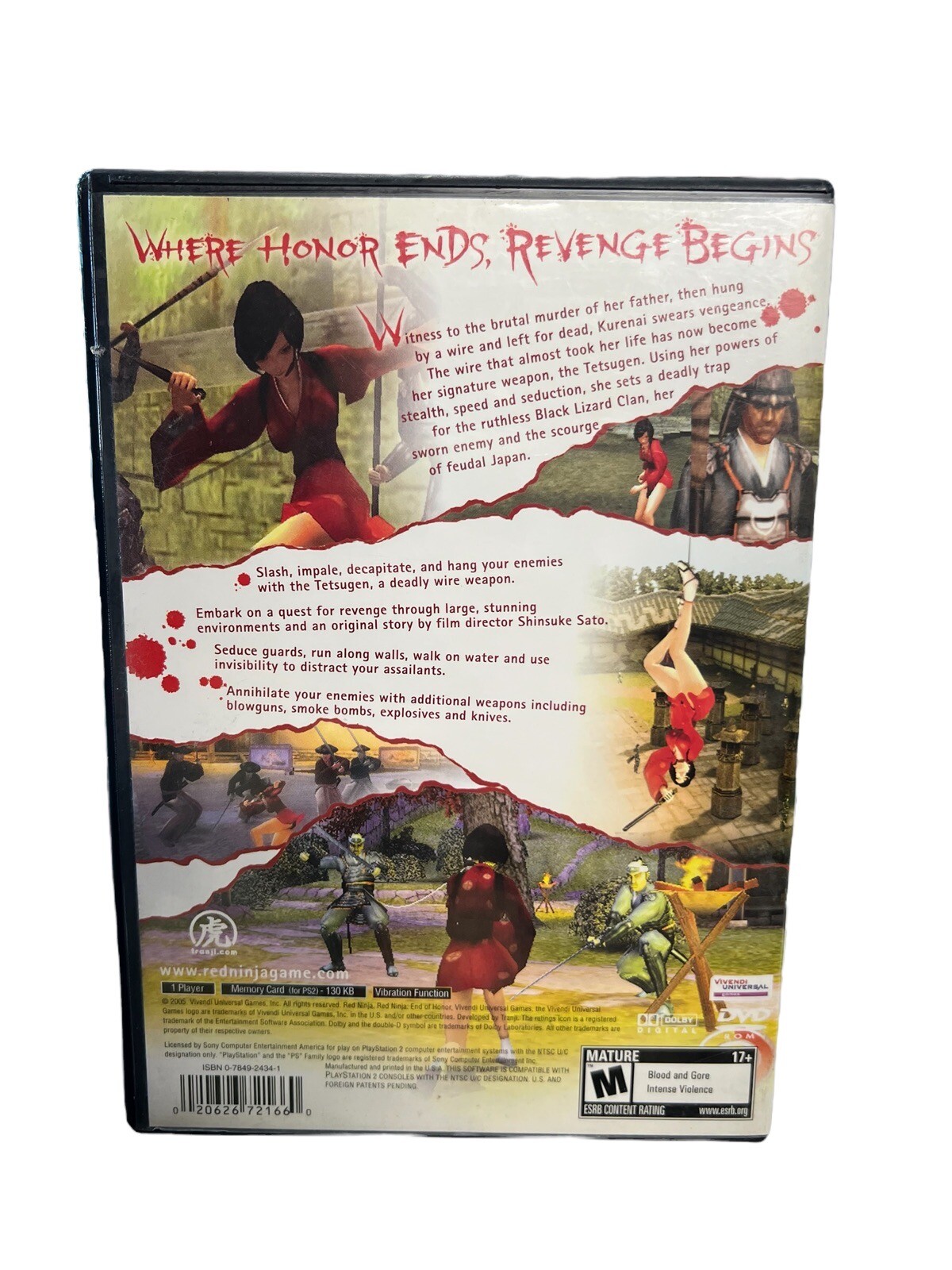 Red Ninja: End of Honor (Sony PlayStation 2, 2005) PS2 Complete With ...