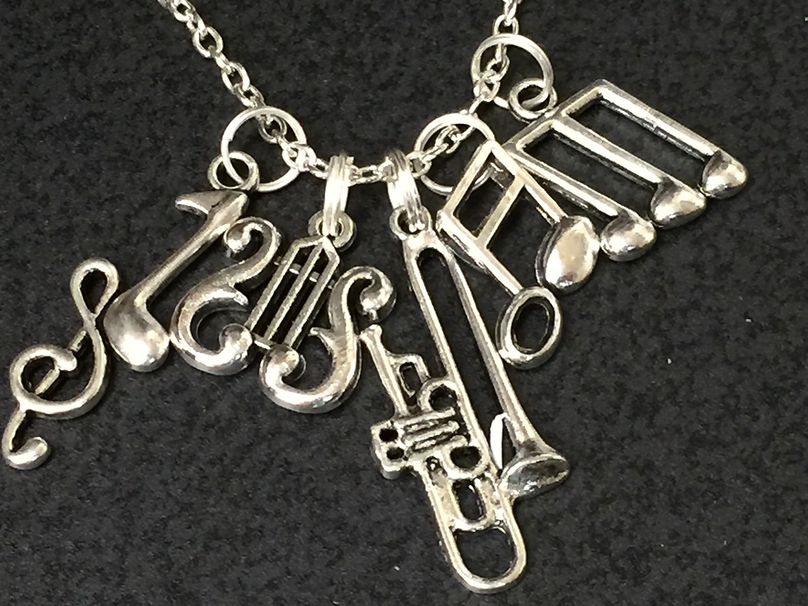 Trombone Music Notes Charm Tibetan Silver with 18" Necklace BIN | eBay