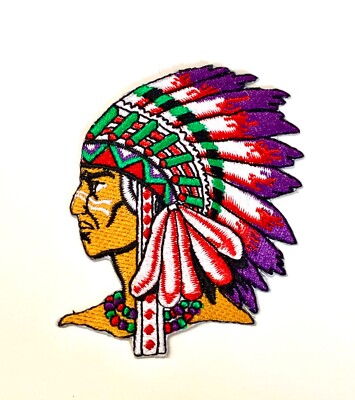 Embroidered Patch - Indian - NEW - Iron-on/Sew-on - Native American | eBay