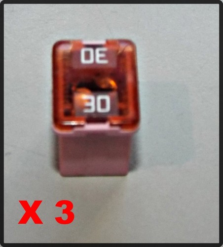 LOT OF 3 LittelFuse Automotive J Case 30 Amp 58V Low Profile Fuse JCASE ...