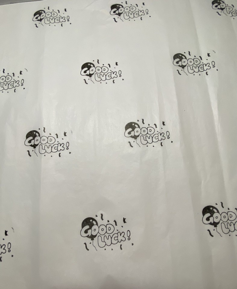 GOOD LUCK TISSUE PAPER Hand Stamped Gr8 for gift giving FREE SHIP | eBay