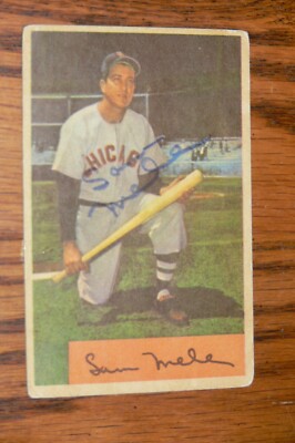 SAM MELE SIGNED AUTOGRAPHED 1954 BOWMAN CARD # 22 CHICAGO WHITE SOX | eBay