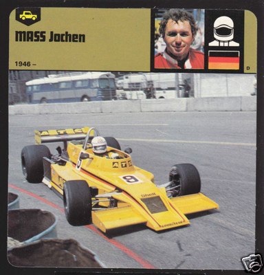 JOCHEN MASS Germany Race Car Driver BIO CARD 1978 ATS | eBay