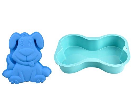 2pcs Dog and Bone Silicone Cake Pans Baking Bake Pan | eBay