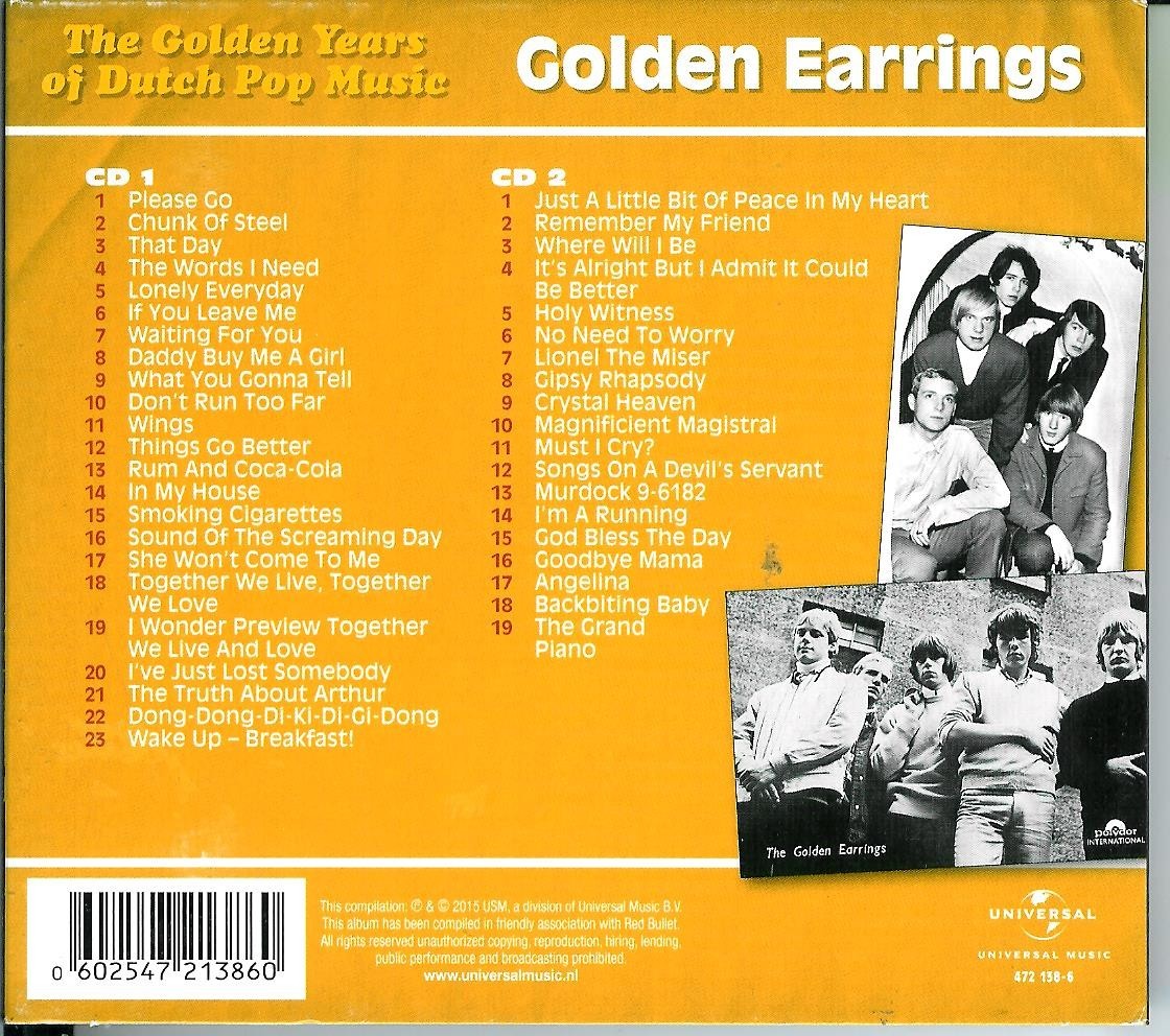 GOLDEN EARRINGS " The golden years of Dutch pop music " CD neuwertig ...