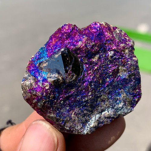 49G Rare Natural Colorful Bornite with Garnet Raw Mineral Specimen ...