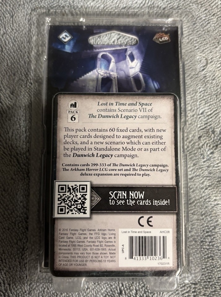 Arkham Horror The Card Game Lost in Time and Space Mythos Pack - New ...