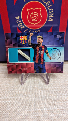 2024-25 Topps FC Barcelona 125th Anniversary Lionel Messi Relic Aqua ...