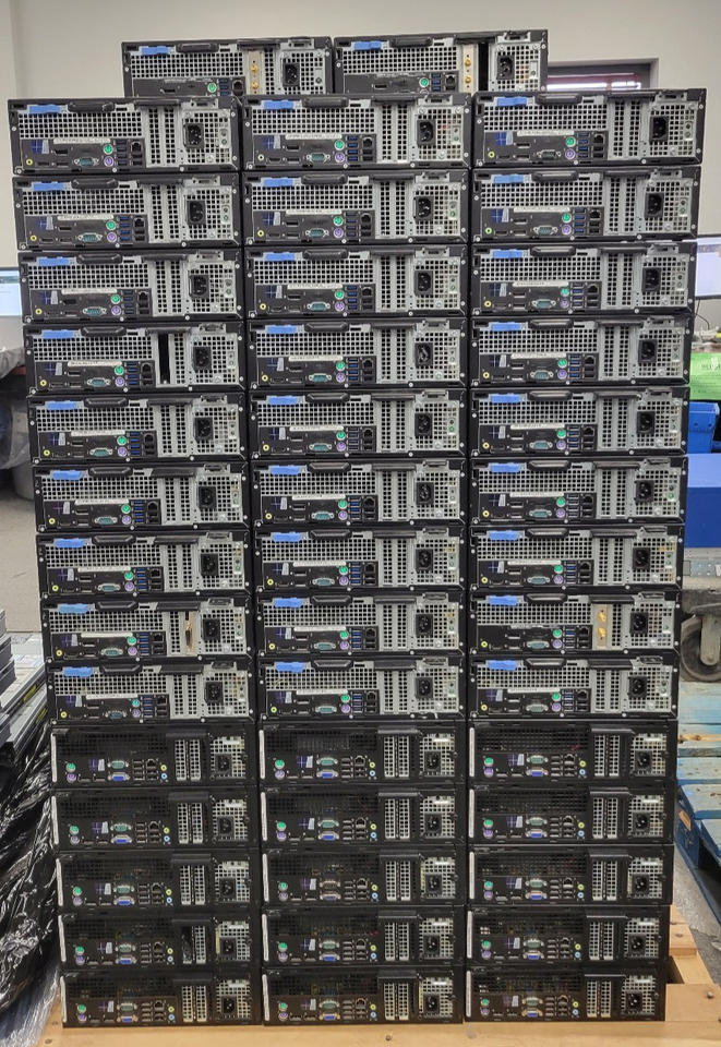 BULK Pallet of 130 Dell Optiplex SFF Desktop PCs Core i5 4-7th Gen ...