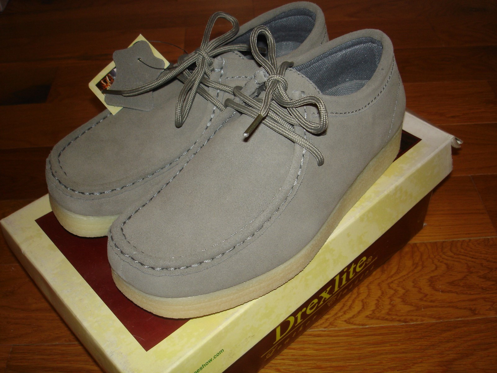 NIB Drexlite Willie Grey SUEDE LEATHER Shoes Womens size 5.5 5 1/2 M | eBay