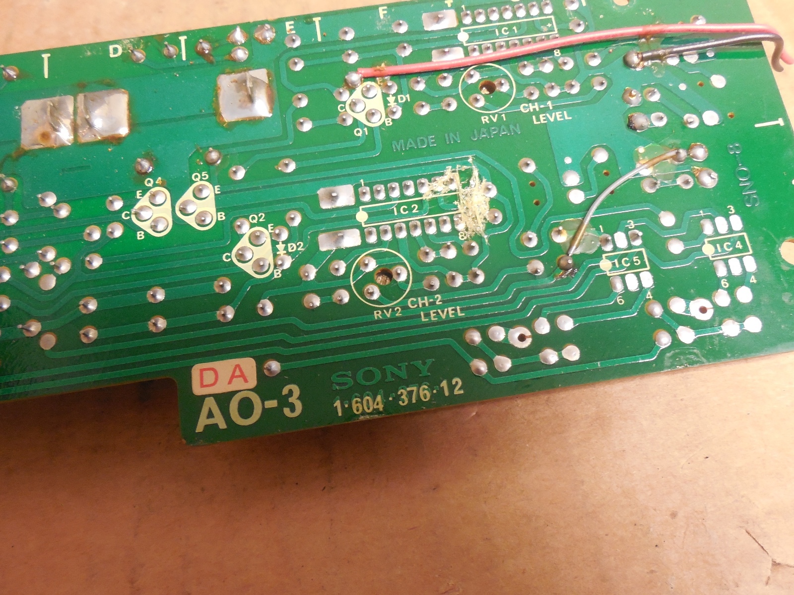 SONY CIRCUIT BOARD CARD AO-3 A0-3 1-604-376-12 SNO-8 | eBay