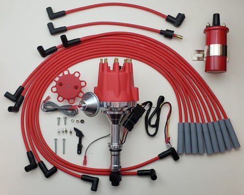 small cap BUICK 350 HEI Distributor + 8mm SPARK PLUG WIRES USA + 45K ...