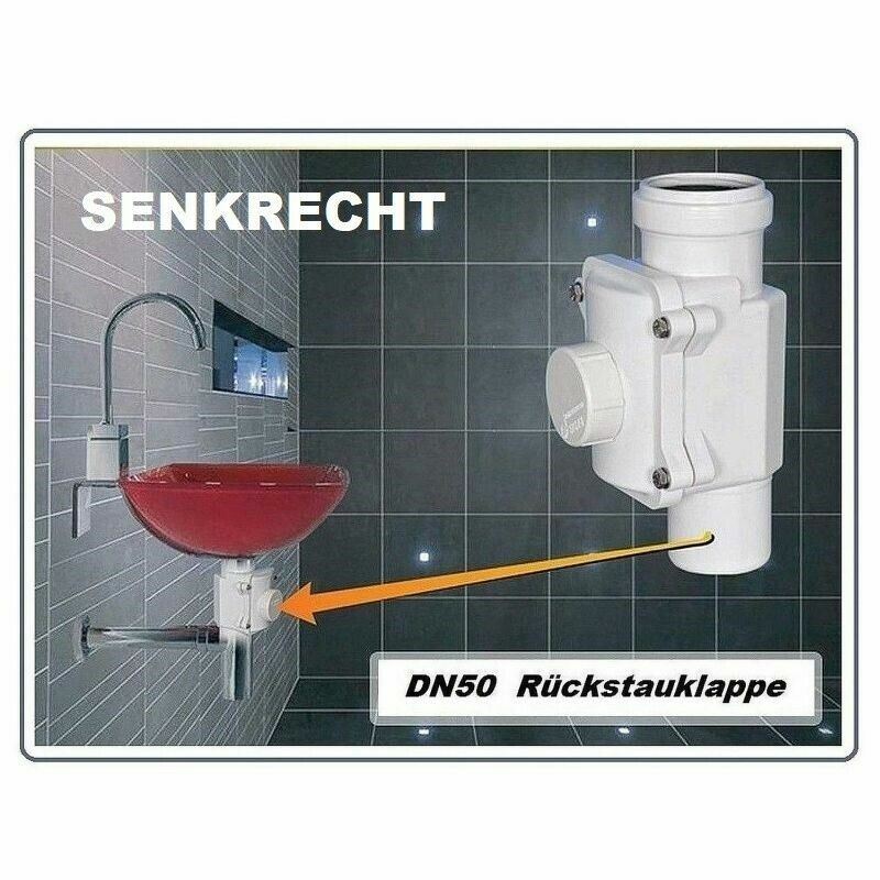 Pvc ontstoppingsstuk met keerklep Terugslagklep 50, 75, 110, 125, 160 ...