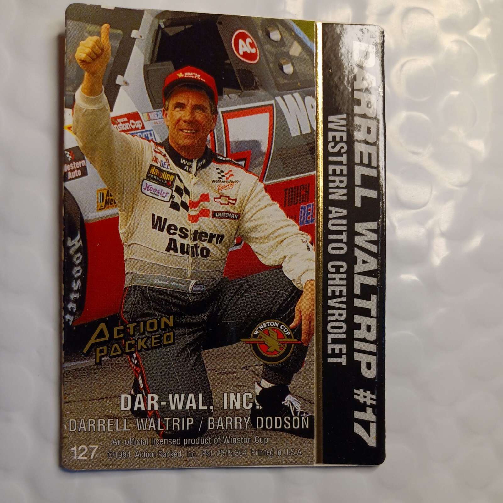 * 1994 Action Packed Darrell Waltrip /Western Auto Chevy # 17 card 127 ...