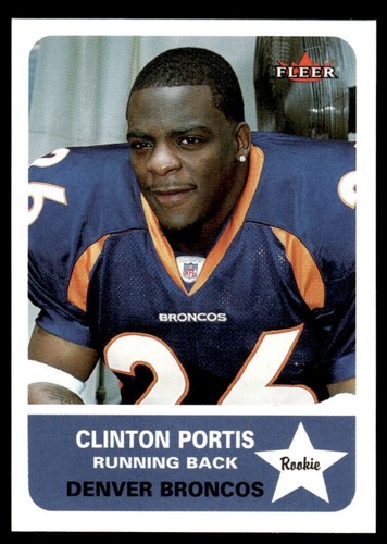 2002 Fleer Tradition Clinton Portis Rookie Denver Broncos #272 Miami ...