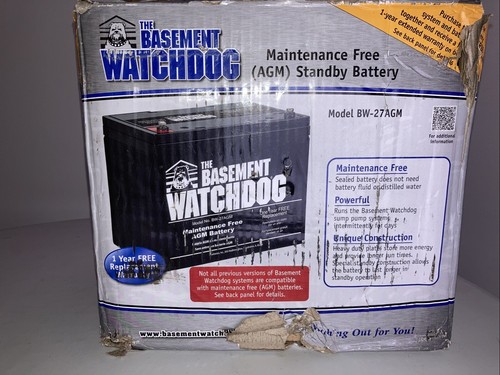 The Basement Watchdog Sump Pump Maintenance Free Standby Battery BW ...