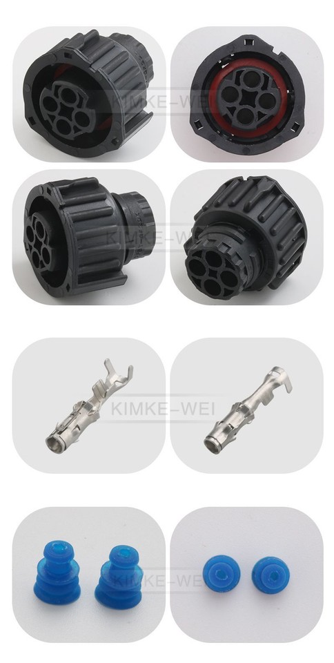 4 Pin AMP DIN 72585 Automotive Male Female Circular Connector Plug ...