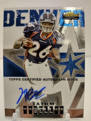TATUM BELL #/999 AUTO 2004 Topps Finest Football ROOKIE #125 Denver ...