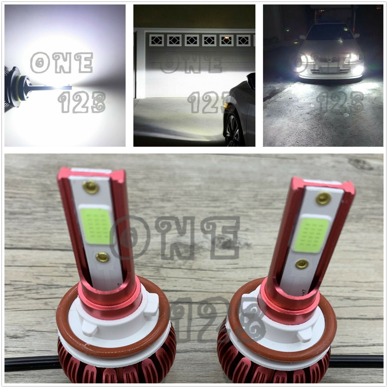 Mini H8 H9 H11 H16 6000k white 45W CSP LED Headlight Bulbs Kit Fog ...