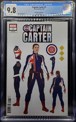 Captain Carter 1 CGC 9.8 Marvel, 5/22. McKelvie Design Variant. 1:10 ...
