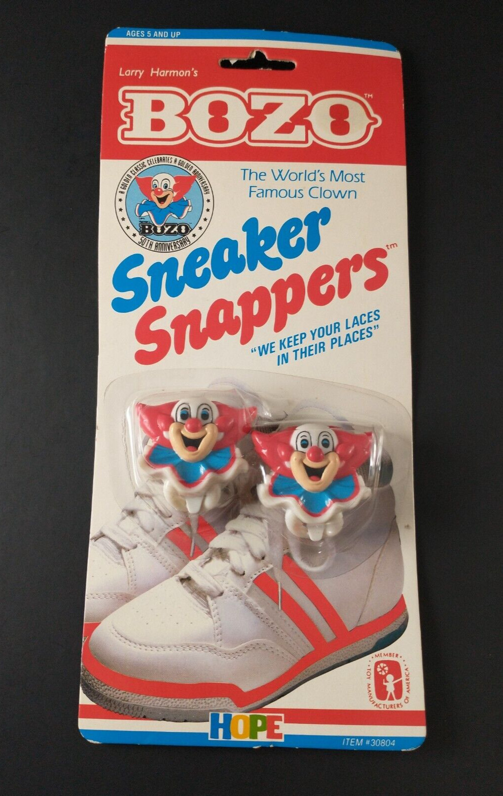 Vintage 1988 Bozo The Clown SNEAKER SNAPPERS Collecti… - Gem