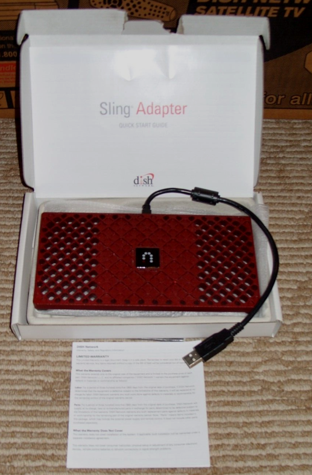 VIP722 DVR Receiver from Dish Network Sling Adapter, 2 Remotes, Cables ...